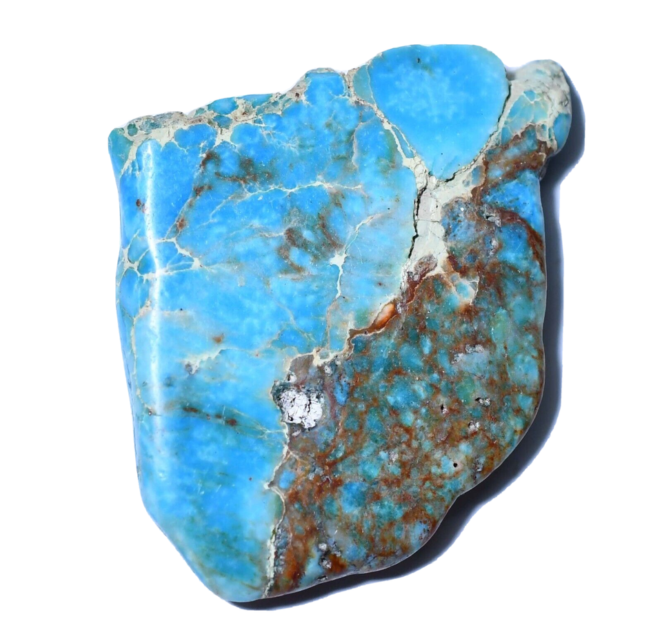 Natural Blue Ridge Turquoise 87.5 Ct Polished Slab Untreated Certified ...