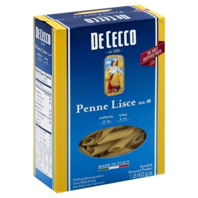 Penne Lisce Pasta 16 Oz(Case Of 12) By De Cecco | eBay Australia