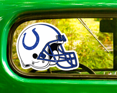 2 INDIANAPOLIS COLTS HELMET STICKER Decal Bogo For Car Bumper Free ...