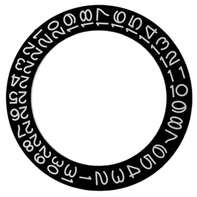 Black Date Disk Wheel Date Wheel Overlay for Movement NH35 NH36 Date At ...