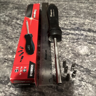Snap On ssdmr4b black ratcheting screwdriver with 5 bits | eBay