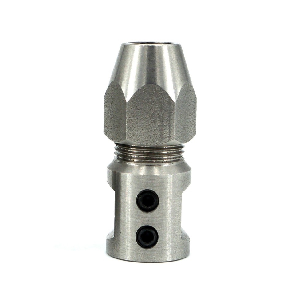 Left / Right Collet Coupler for 8mm Motor Shaft & 1/4" Flex Cable RC ...