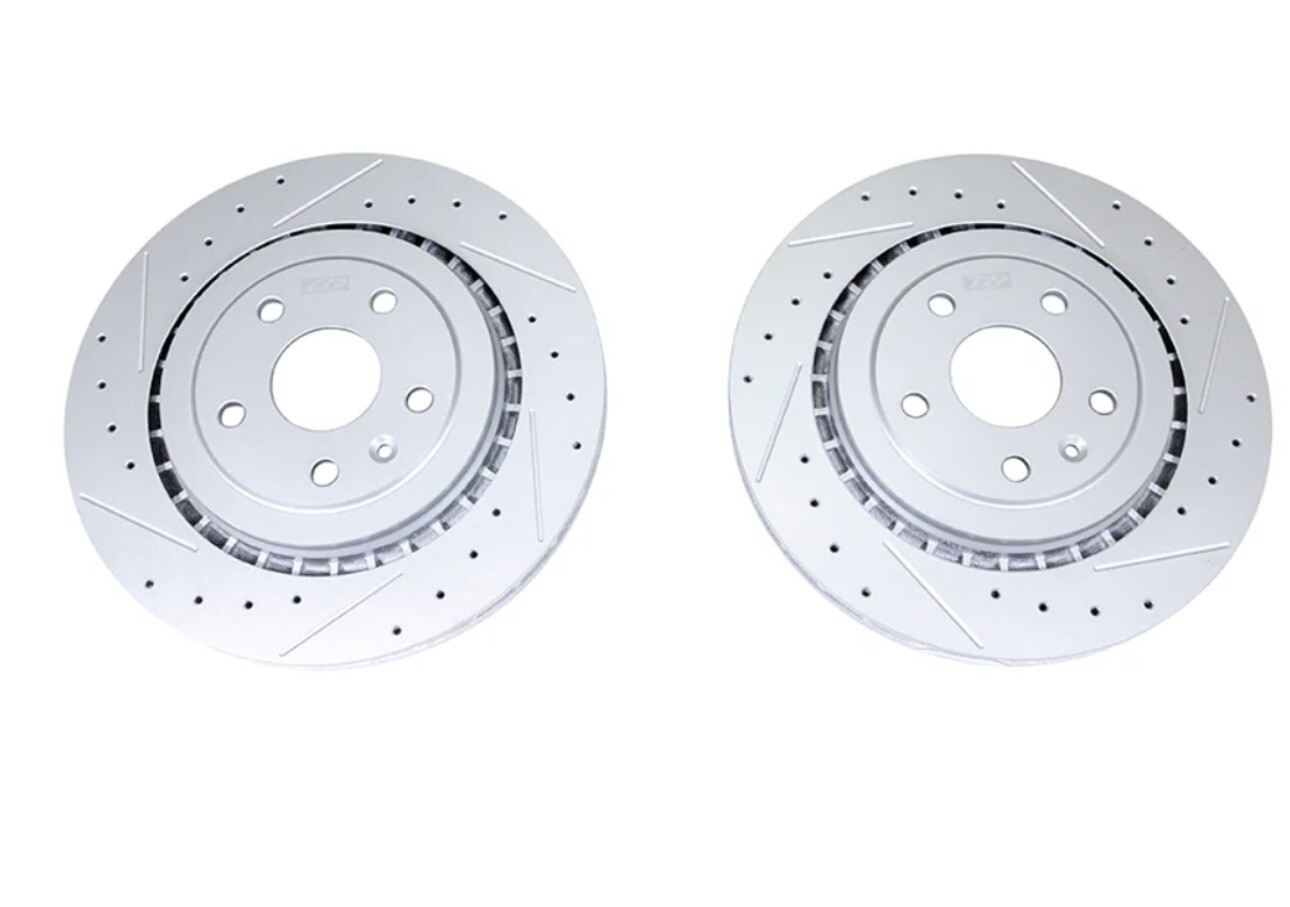 ZZPerformance Cross Drilled Slotted Rear Brake Disc Rotors 2016 ...
