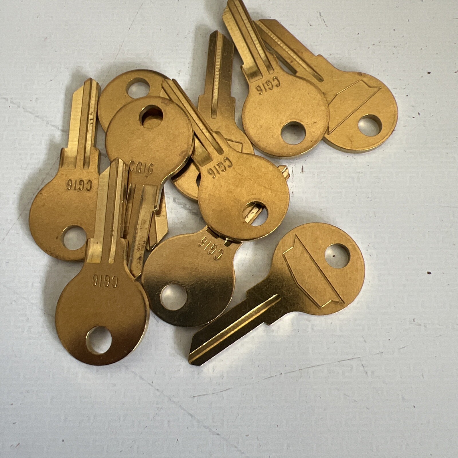 Lot Of 10 Hudson Key Blanks Jet CG16 Brass 1041T Locksmith Key Chicago ...