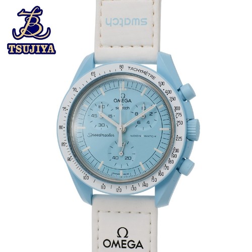 Omega Swatch Mission Turanus S033L100 Men's Watch Light Blue Dial, Used ...