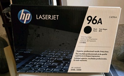 Genuine HP 96A Black Toner Cartridge for Laserjet 2100, 2200 - C4096A ...