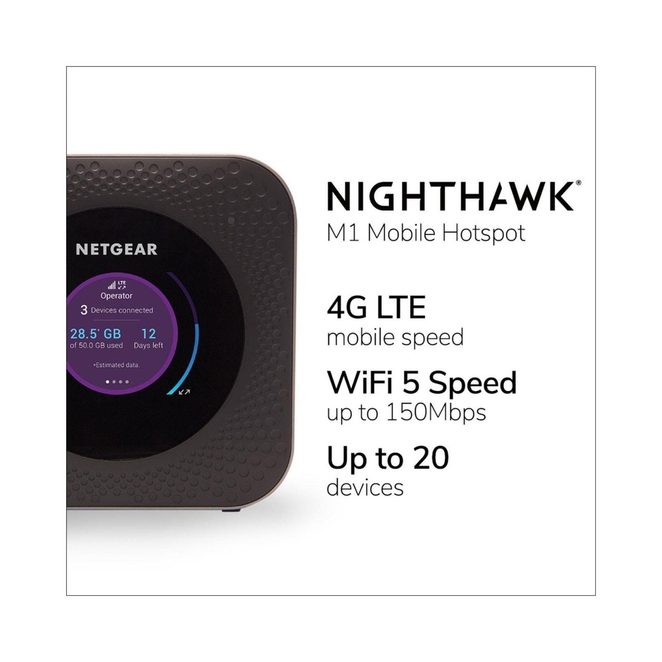 NETGEAR Nighthawk M1 Mobile Router WiFi hotspot 4G LTE Advanced 1 Gbps ...