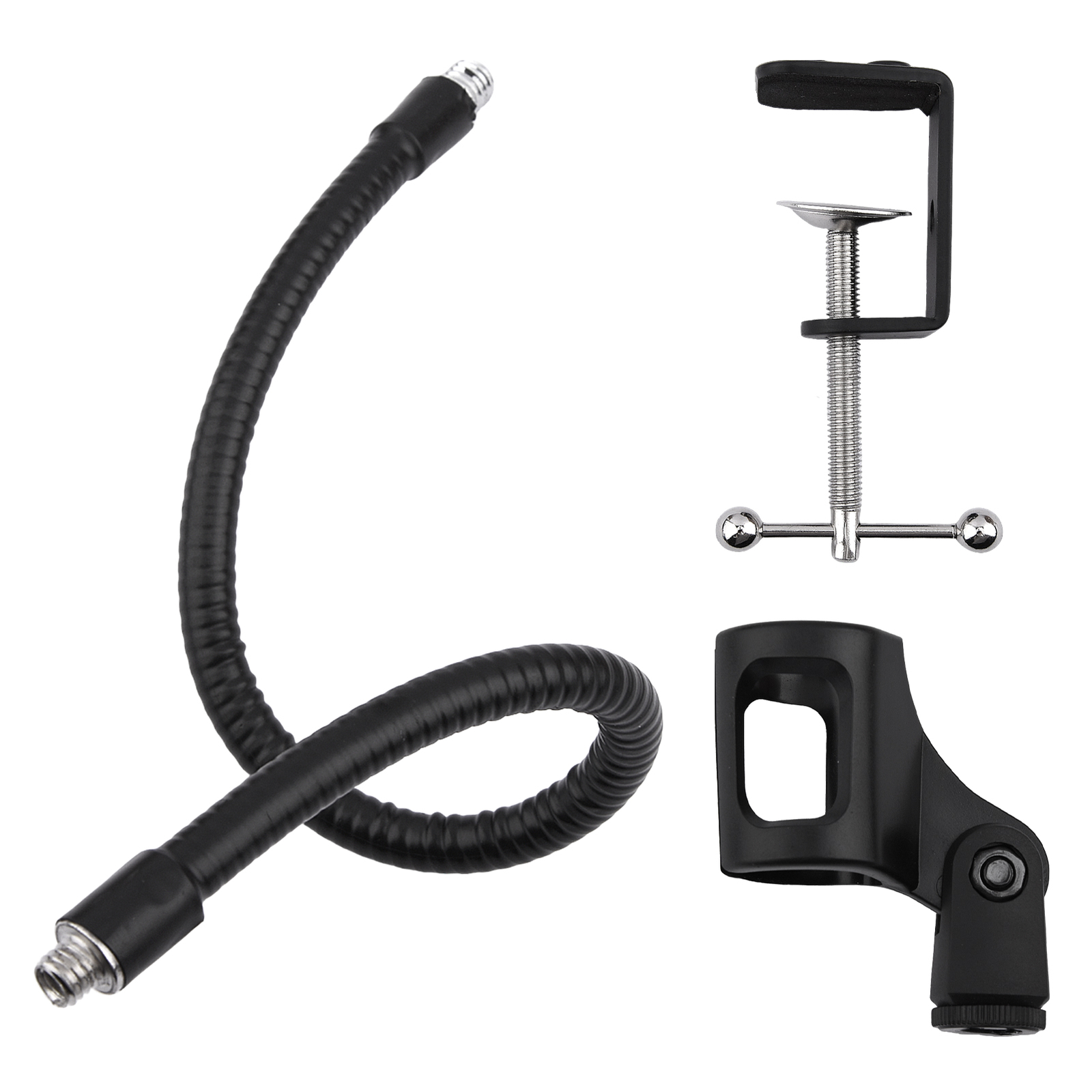Microphone Stand Flexible Gooseneck Live Streaming Boom Arm With Clip ...