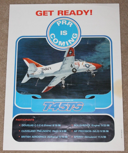 McDonnell Douglas T45TS Poster - 1986 - PRR is Coming | eBay