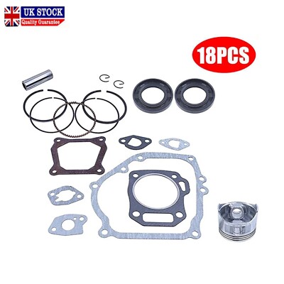 Piston + Rebuild Kit For Honda GX160 GX200 5.5HP 6.5HP Rings Gasket ...