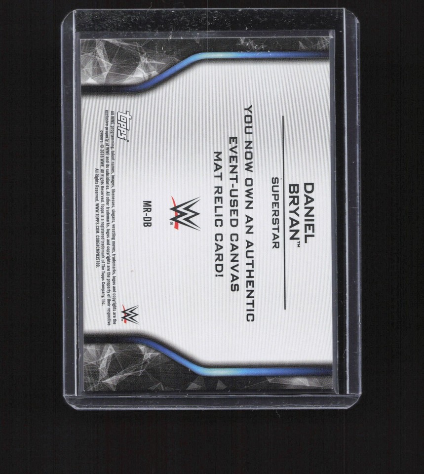 2019 Topps WWE Smackdown Event Used Mat Relic #MR-DB Daniel Bryan /20 ...