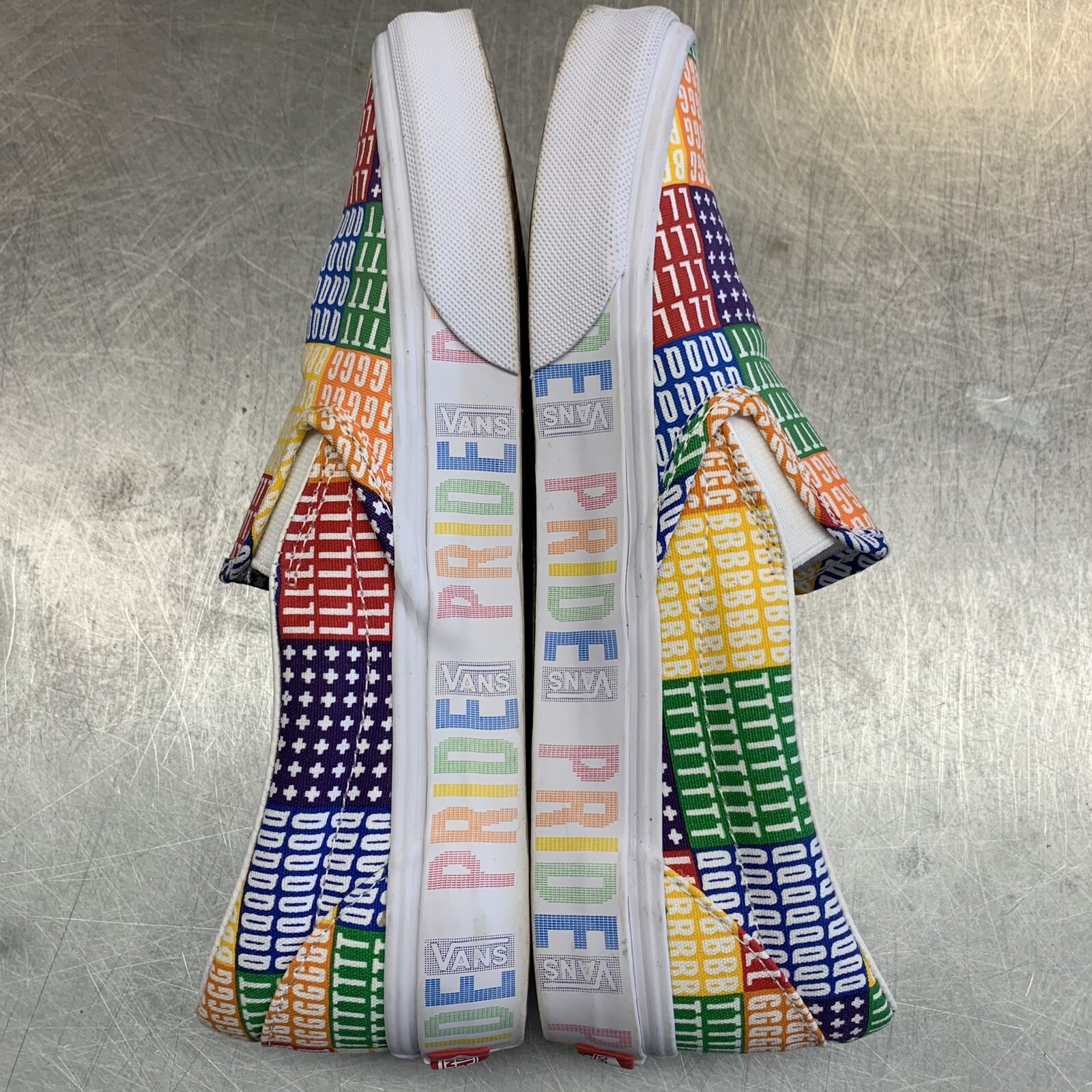 Vans LGBTQ Pride Rainbow Classic Slip On Sneakers Men… - Gem