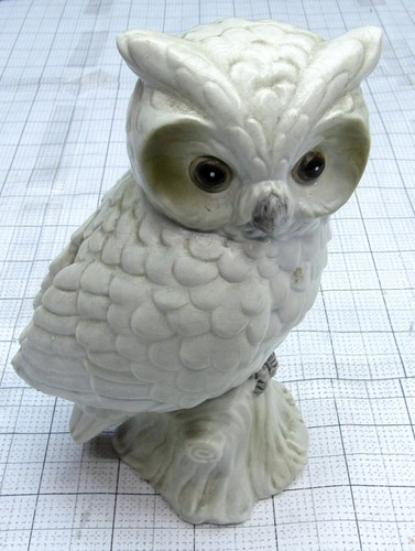 White Porcelain Owl Figurine - 6" high - collectible - vintage | eBay