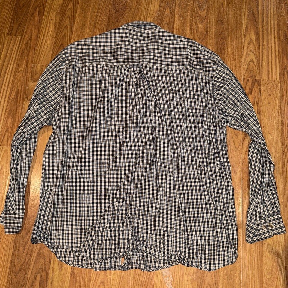 Croft And Barrow Long Sleeve Button Up Shirt Mens Size XXL Tan/black | eBay