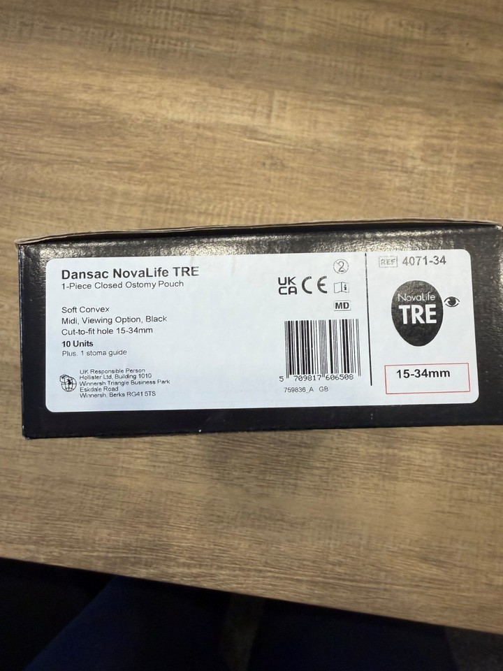 Black Dansac NovaLife Tre 1 Piece Ostomy/stoma Bag- 10 Per Box - Fast ...