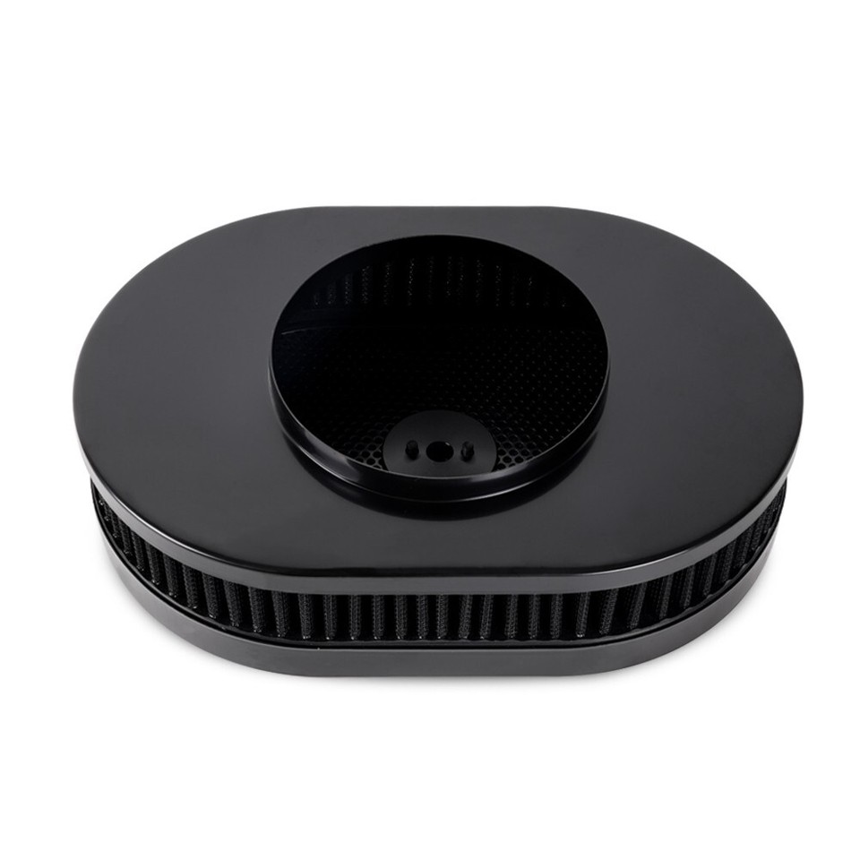 12" Oval Super Flow Thru Top Air Cleaner Filter Washable for 5-1/8 ...