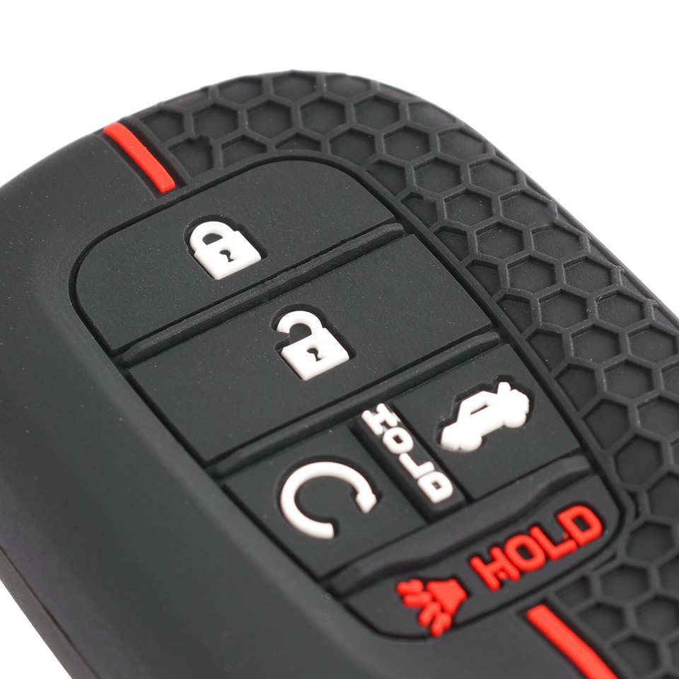 5 Buttons Silicone Key Cover Fob Case For Honda Accord Civic CR- V Key ...
