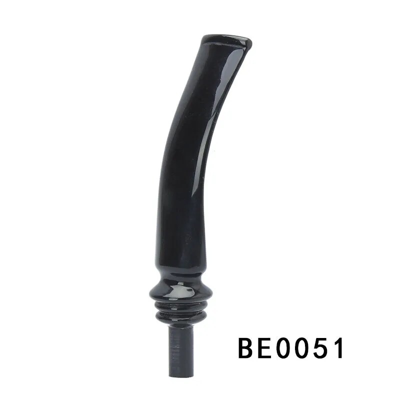 1XBent Curved Pipe Stem Acrylic Stem Mouthpiece Replacement For Tobacco ...
