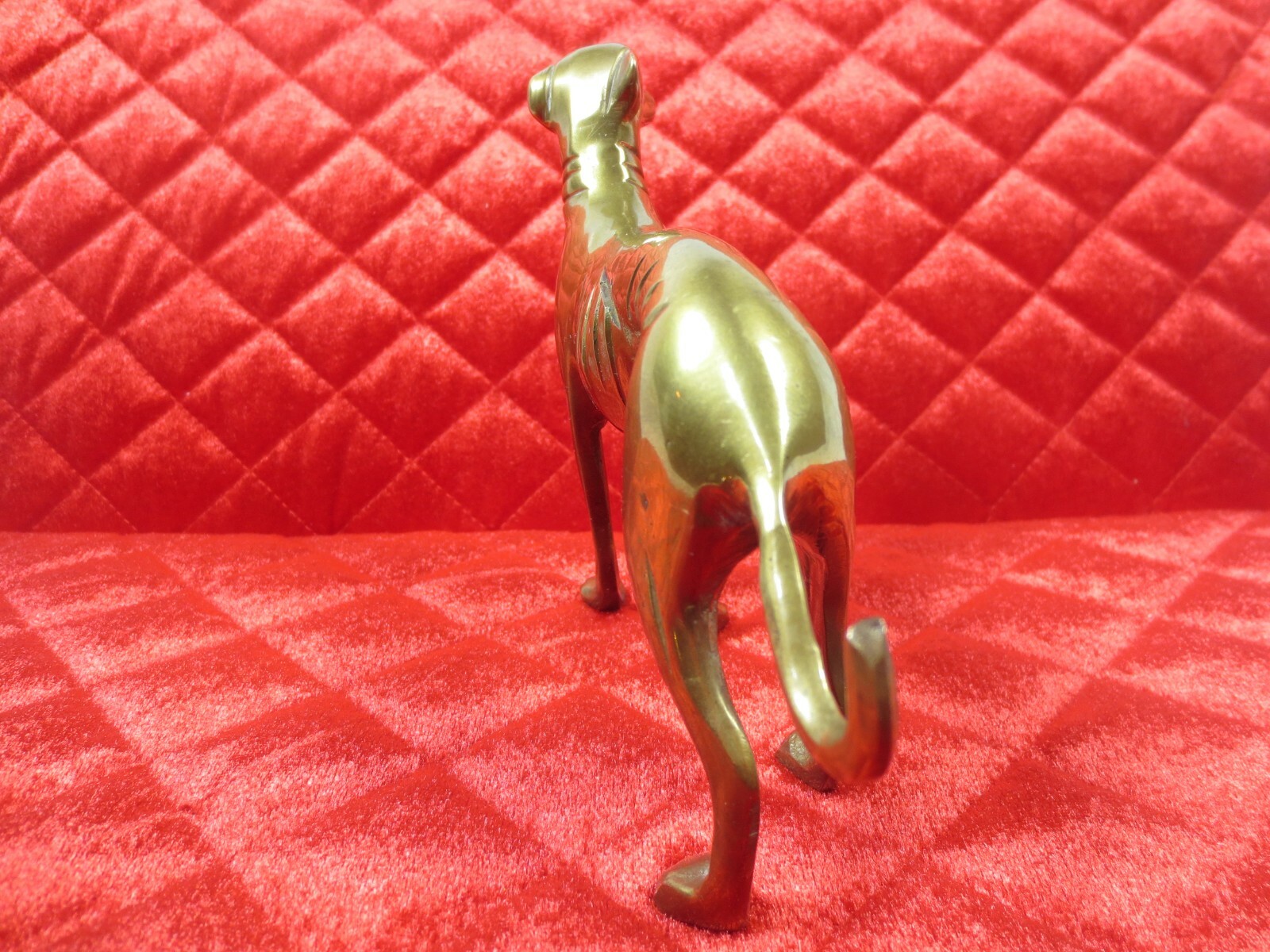 Vintage Racing Brass Greyhound Dog Figurine wax cast from sculpture 5 ...