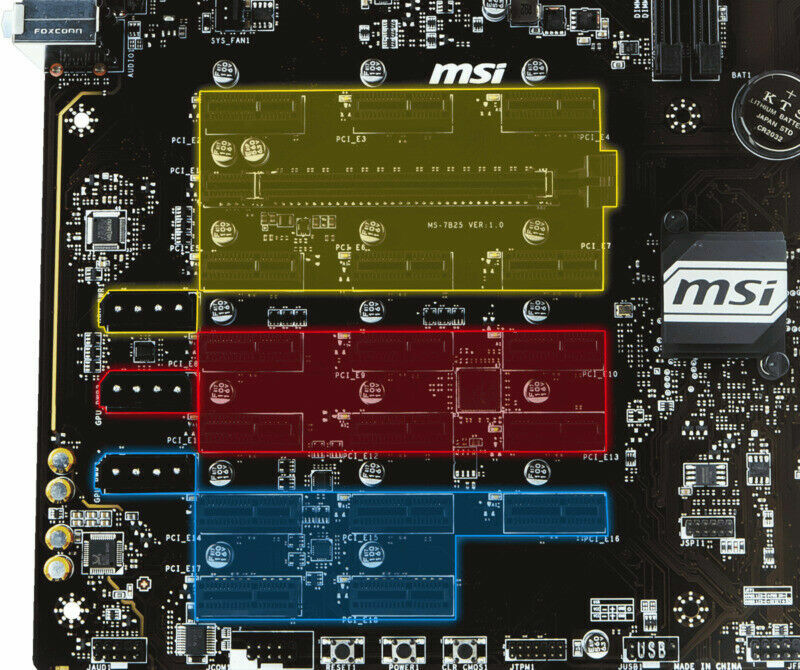 B360-F Pro MSI 6/12/18 PCI-E GPU Expert Mining Motherboard Ethereum ...