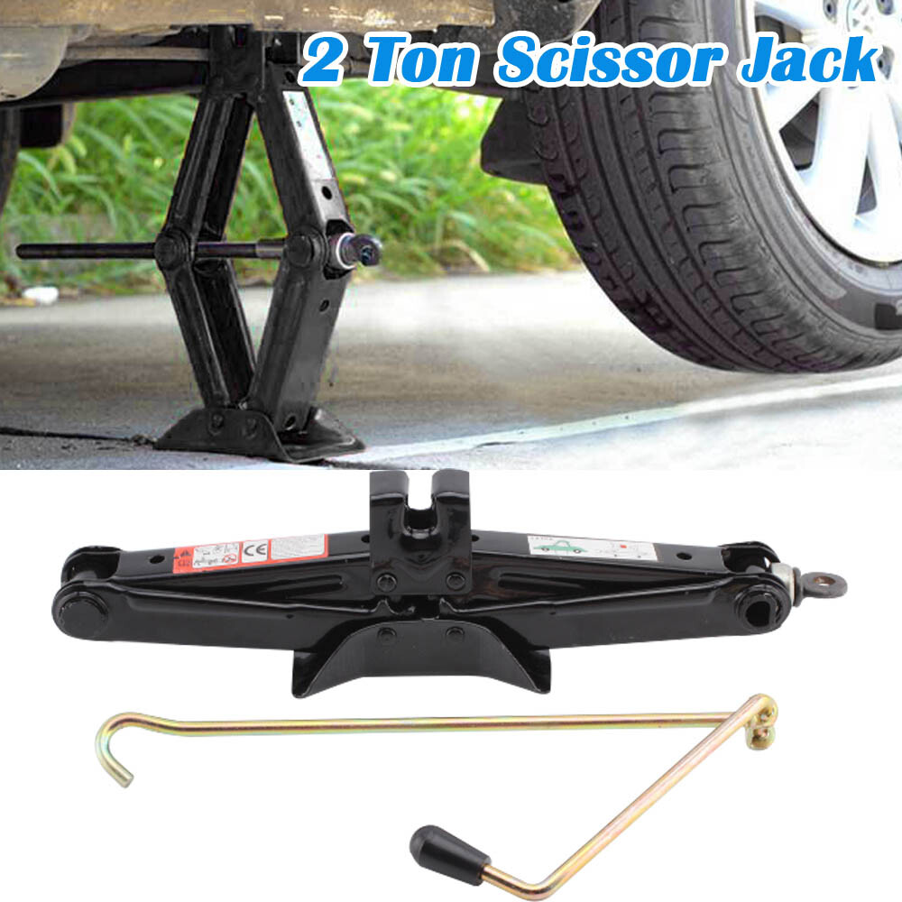2T Tonne Scissor Jack Lift Wind Up For Car Van Garage w/Crank Speed ...