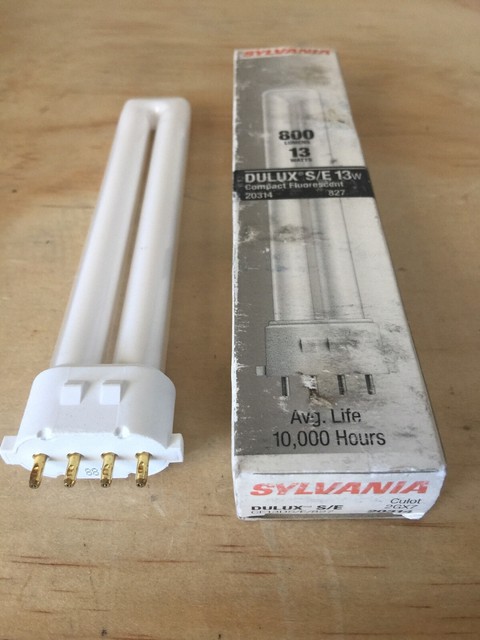 SYLVANIA DULUX S/e Cf13ds/e/830 4 Pin 18w CFL Fluorescent 2gx7 Base ...