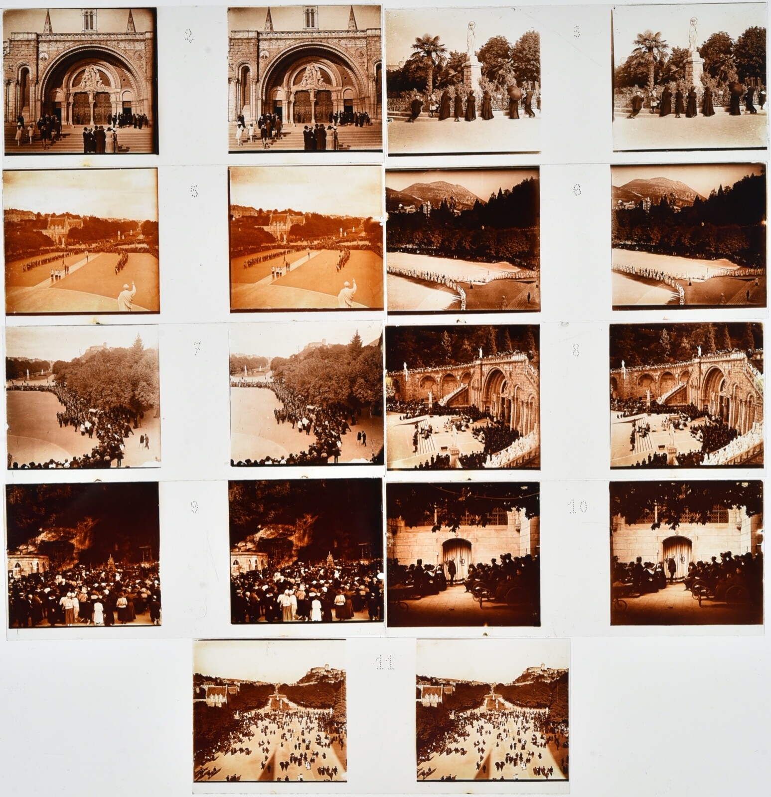 Set Of 9 Views Stereo Format 1 25/32x4 7/32in Photo Lourdes | eBay