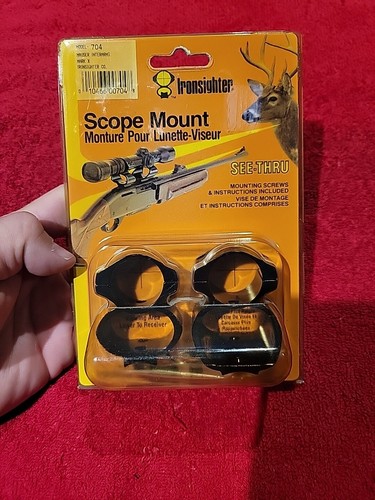 Ironsighter See-Thru Scope Mount & Rings Model 704 Mauser Interarms ...