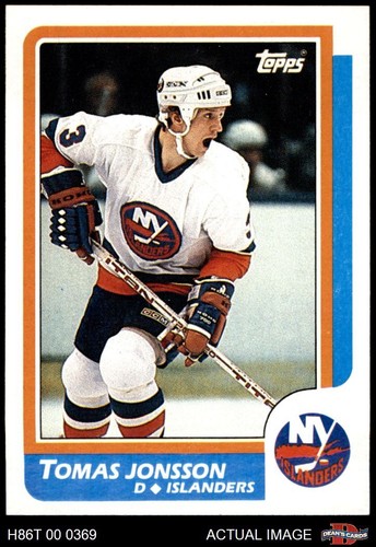 1986 Topps #78 Tomas Jonsson Islanders 8.5 - NM/MT+ | eBay