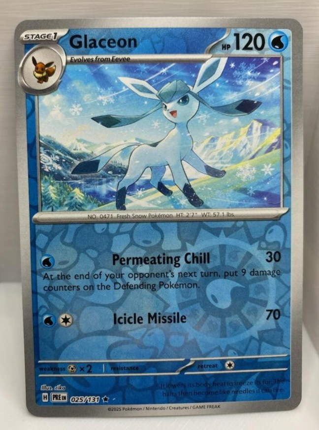 Glaceon 2025 Scarlet & Violet: Prismatic Evolutions #025/131 Reverse ...