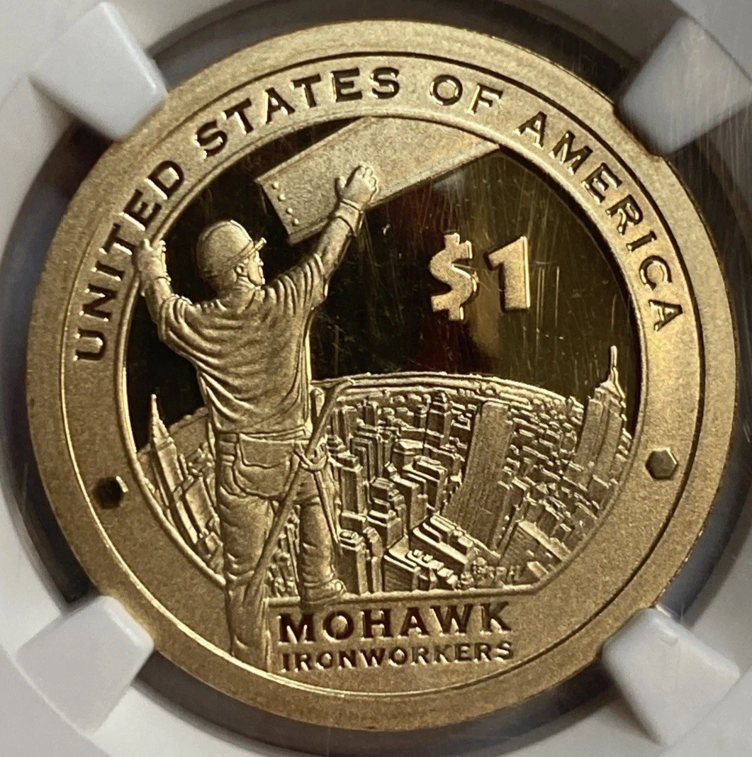 2015 S - Sacagawea Native American Mohawk Ironworkers Dollar Proof PCGS ...