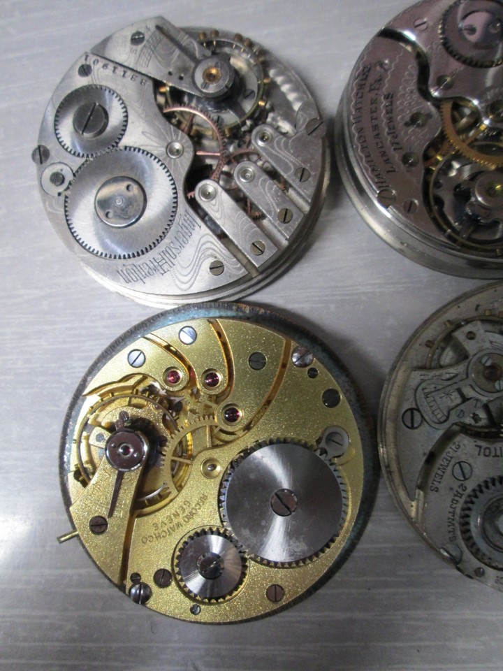 Vintage Lot of 8 Pocket Watch Movements 42mm-44mm _ Illinois Capitol ...