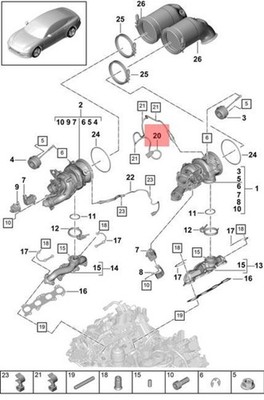 Porsche Panamera 971 97A Lambda Probe Left Brown PAB906265B | Genuine OEM