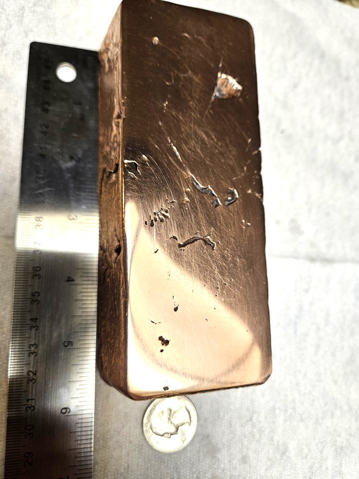 5 Lb 6.5Oz Hand Poured .999 FINE Trapezoid Copper Ingot FREE SHIPPING ...
