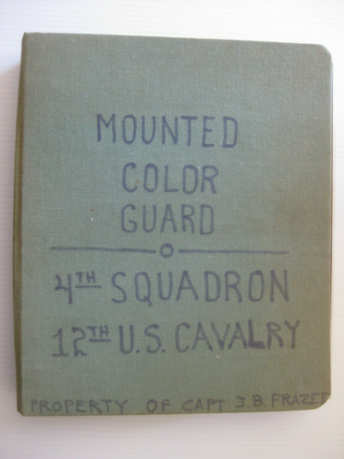 1960's SCRAPBOOK MOUNTED COLOR GUARD 4th SQUADRON 12th U S CAVALRY ...
