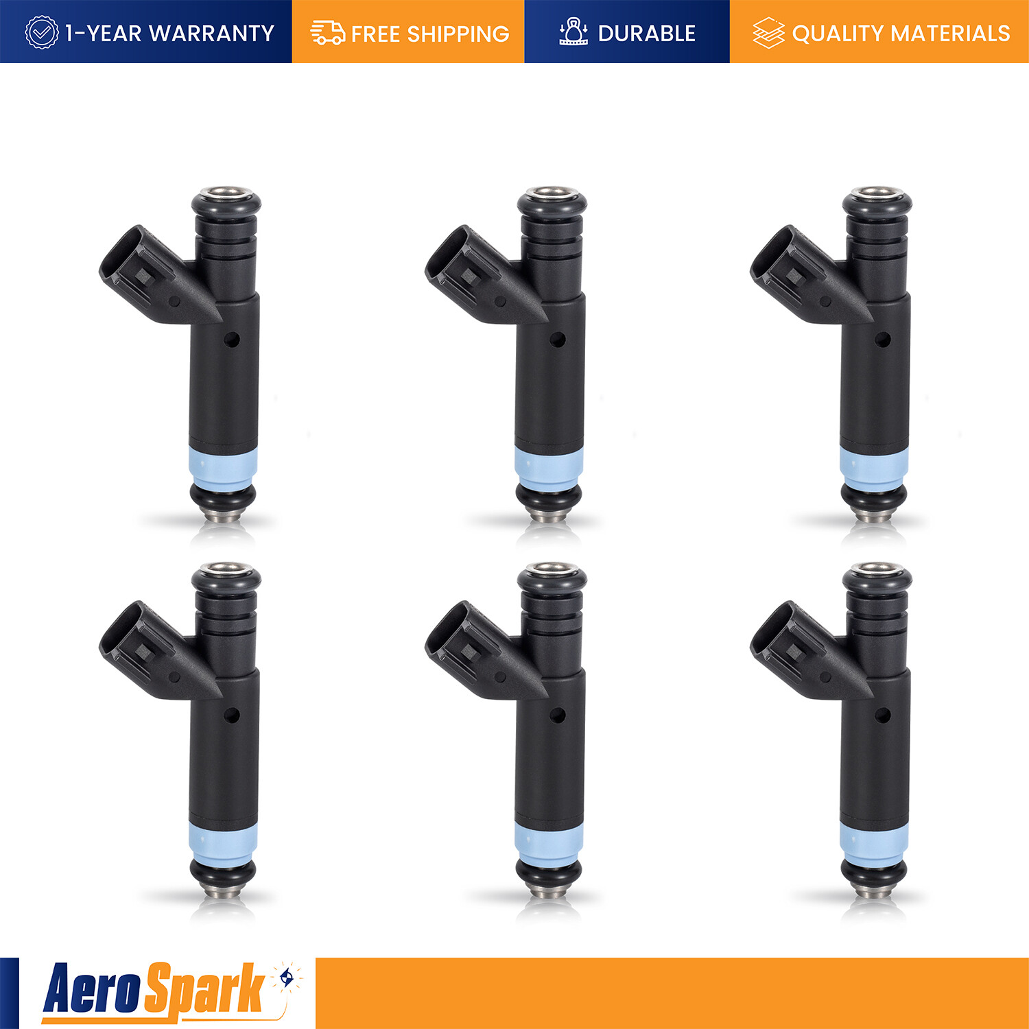 6 Fuel Injector for 99-04 Jeep Cherokee Wrangler Grand Cherokee TJ 4.0L ...