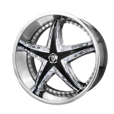 20 inch 20x8.5 Diablo Reflection Chrome Wheels Rims | Blank | +35 ...