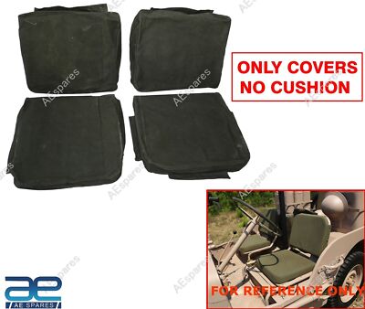 Fits For Willys Jeeps MB M38 Ford GPW Front Seats Canvas Covers Green ...