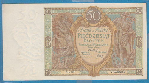 1929 Poland Bank Polski 50 Zlotych Note Unc. | eBay