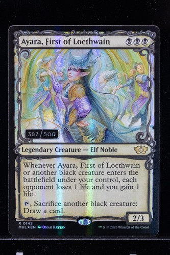 MTG SERIALIZED LP Ayara, First of Locthwain #387 MUL Foil Serial Numbered | eBay