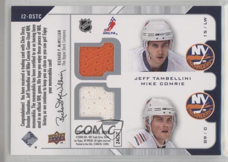 2008 MVP 2 on Jerseys Jeff Tambellini Chris Drury Brendan Shanahan Mike ...