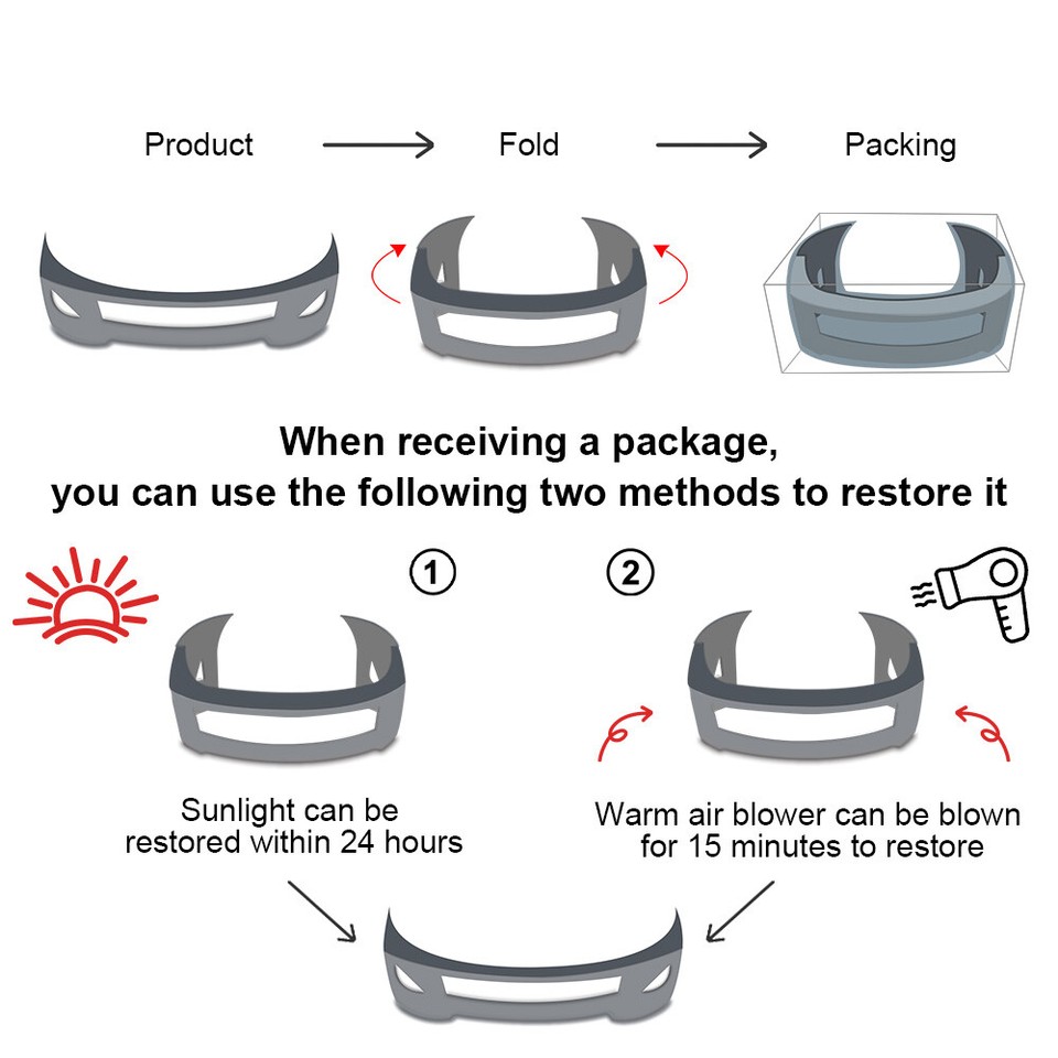For 2013-2016 Ford Escape Front Bumper Cover Kit Primed w/o Sensor Hole ...