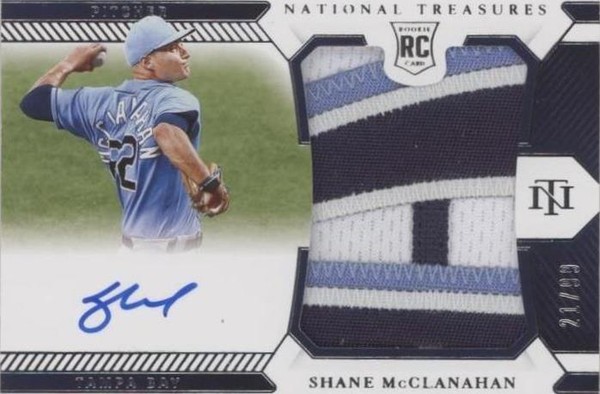 2021 Panini National Treasures - Rookie Material Signatures #174 Shane McClanahan /99 (AU, MEM ...