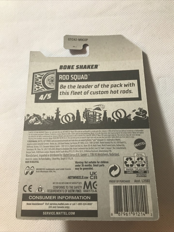 2020 Hot Wheels Bone Shaker 161/250 Rod Squad 4/5 NIP | eBay