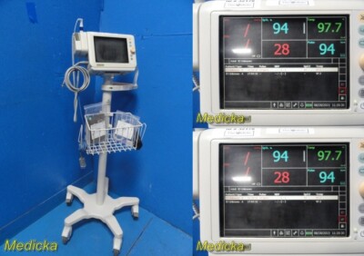 2010 Philips Sure Signs VS3 Vitals Monitor W/ Temp, NBP & SpO2 Leads ...