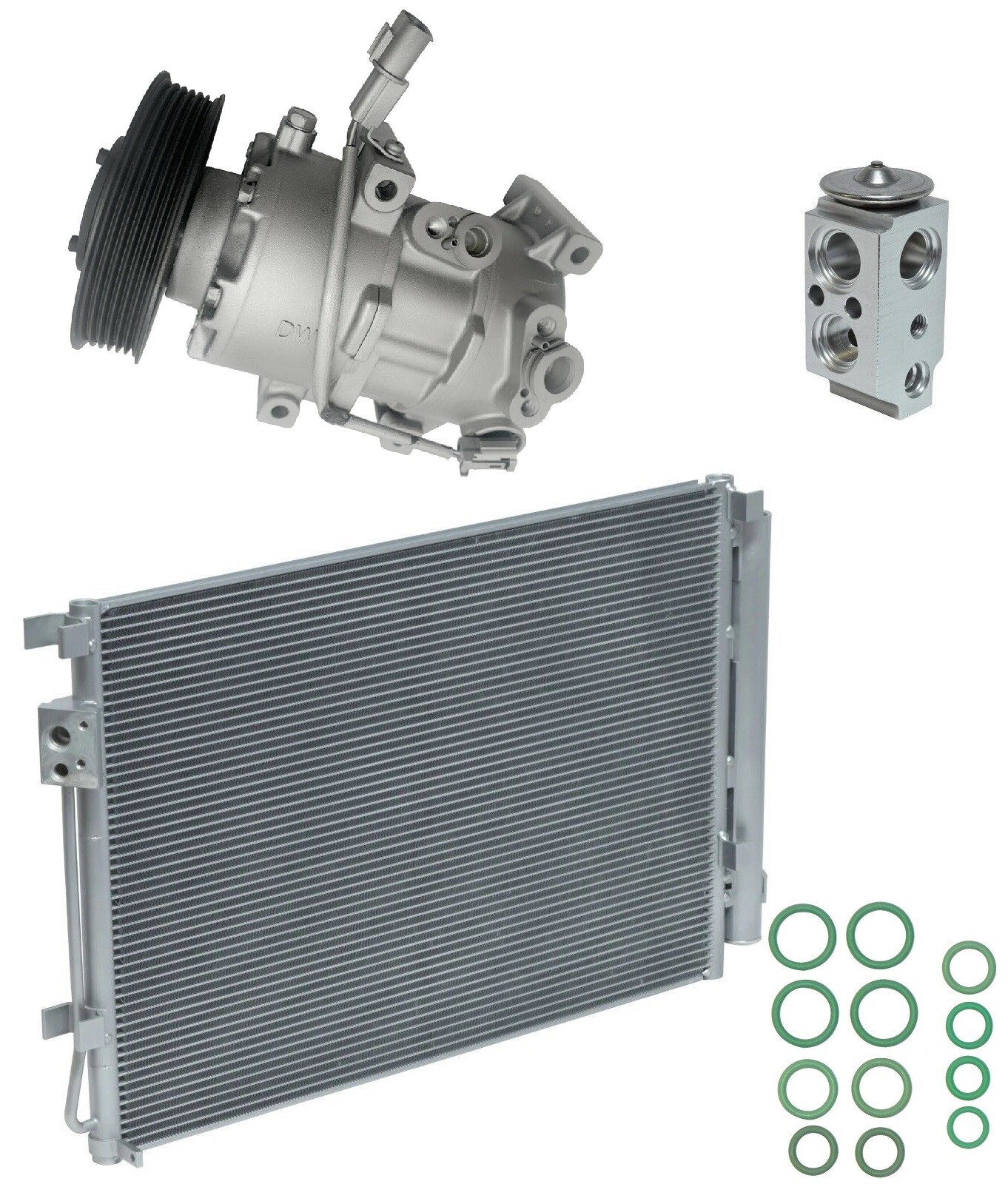 RYC Remanufactured AC Compressor Kit W/ Condenser EG10A Fits Kia Rio 1 ...