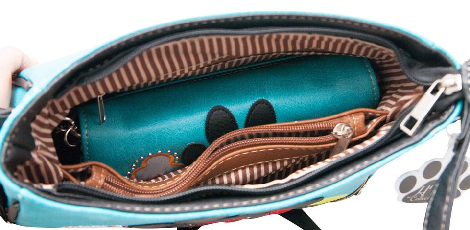 Dog Paw Print Handbag Crossbody Purse Wallet Shoulder Bag Western Style ...