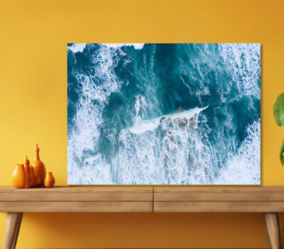 Blue Ocean Waves 5mm thick Plastic Poster Ready to Hang 60x45cm | eBay ...