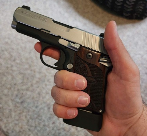 Sig P938 7 Round Magazine Pinky Straight Extension - 3D printed, Black ...