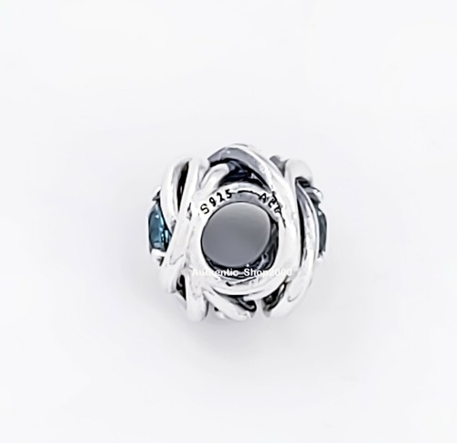 New 100% Authentic PANDORA March Sea Aqua Blue Eternity Circle Charm ...